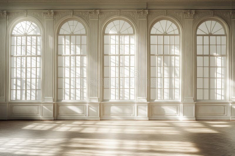 Stunning Rendering of an Empty Room Filled with Natural Light. Stock ...