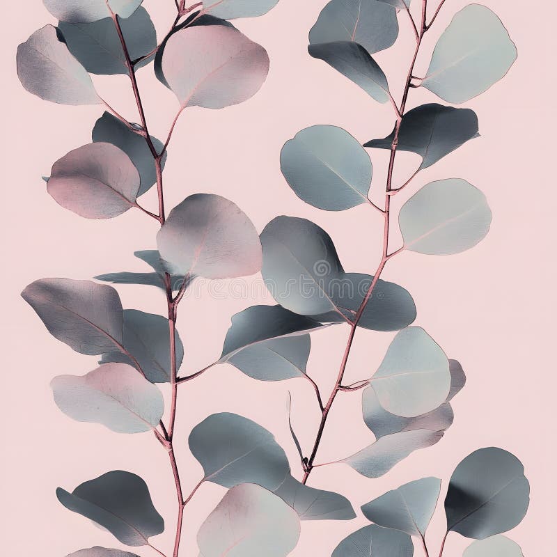 Eucalyptus Leaves in Transcendent Pink Color Palette â€“ an AI ...
