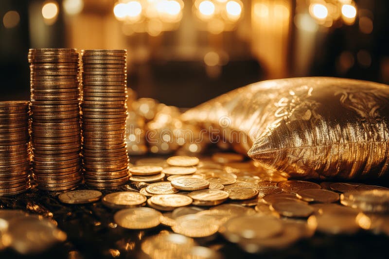 A Stunning Representation of Golden Coins and Wealth Visualization that ...