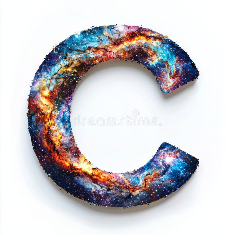 Stunning Representation Letter C Crafted Vibrant Space Infinity Design ...