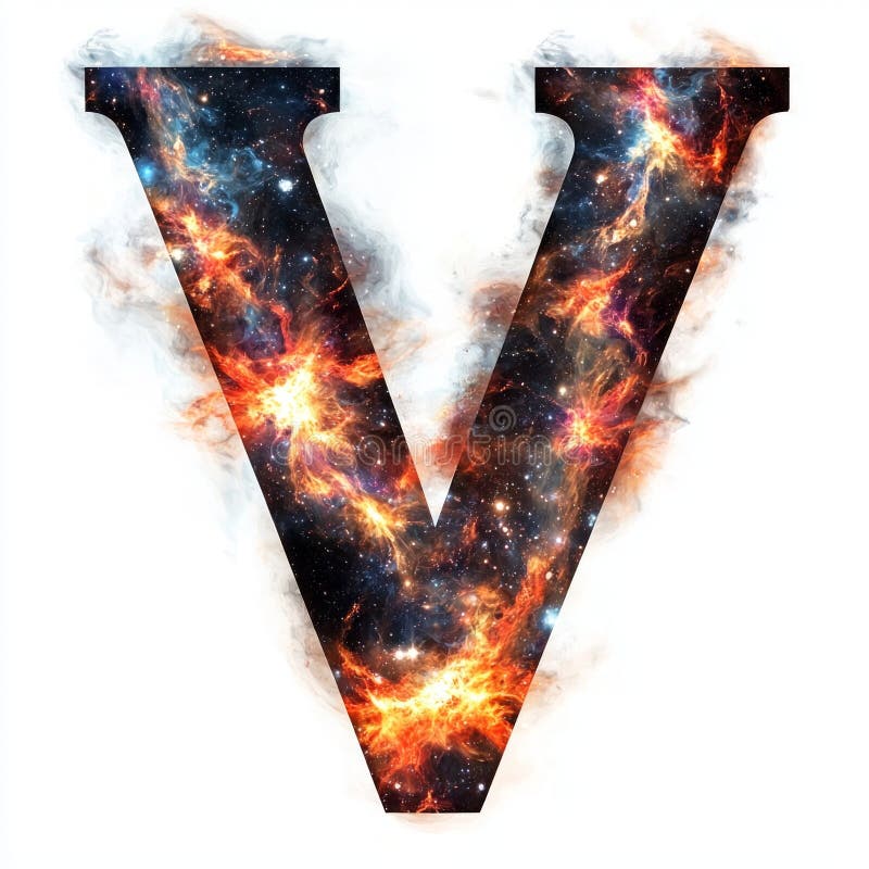 Stunning Representation Letter V Crafted Cosmic Infinity Design Set ...