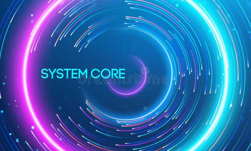 System Core Depicted with a Glowing Circular Center Surrounded by ...