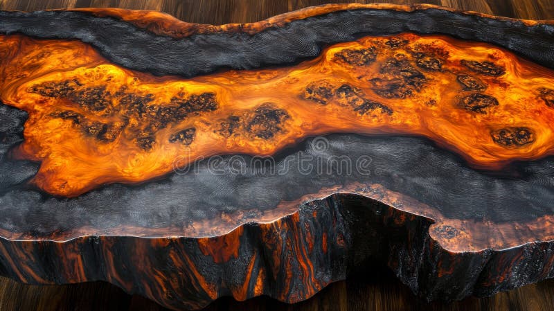 Stunning Resin River Table Top Design Stock Illustration - Illustration ...