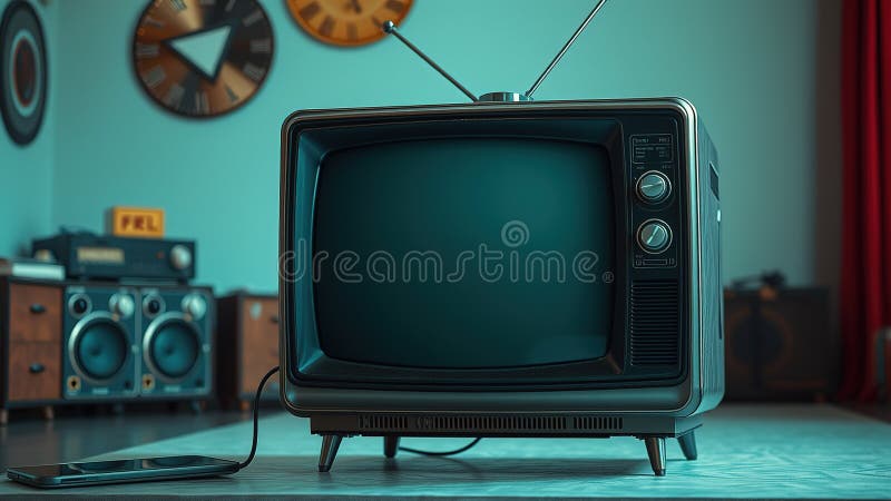A Stunning Retro Television Vintage Electronics with an Empty ...