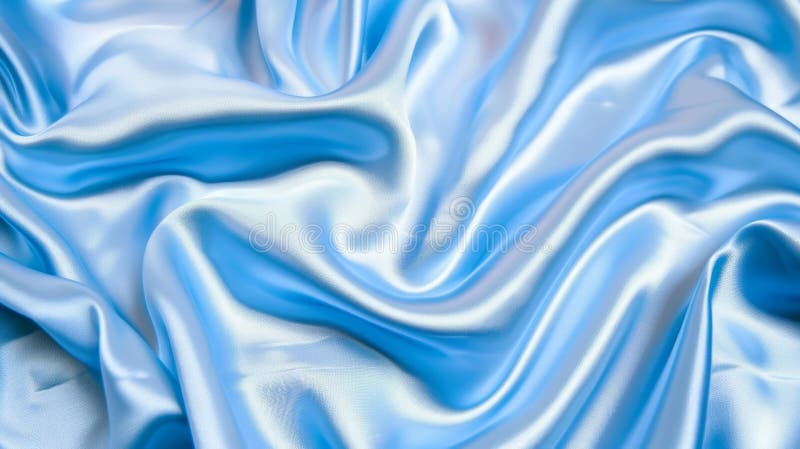 Stunning Rippled and Draped Azure Blue Silk Creates an Alluring ...