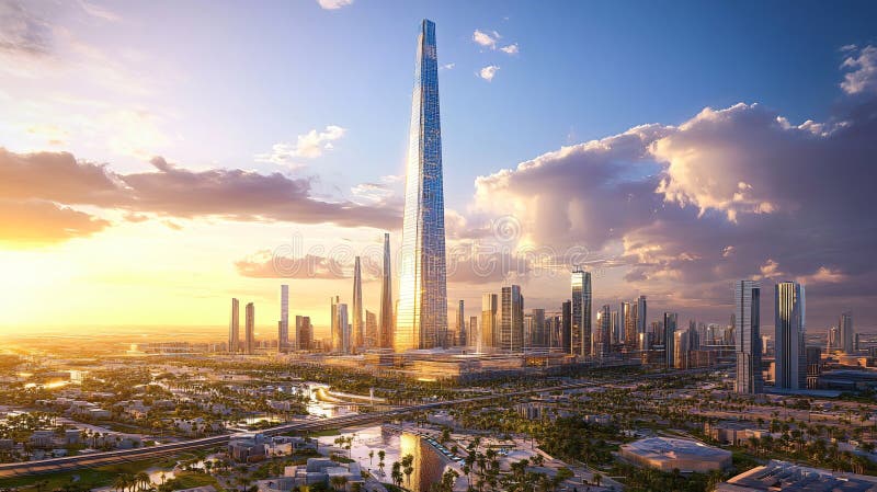 Stunning Riyadh Landscape Daytime View Stock Illustration ...