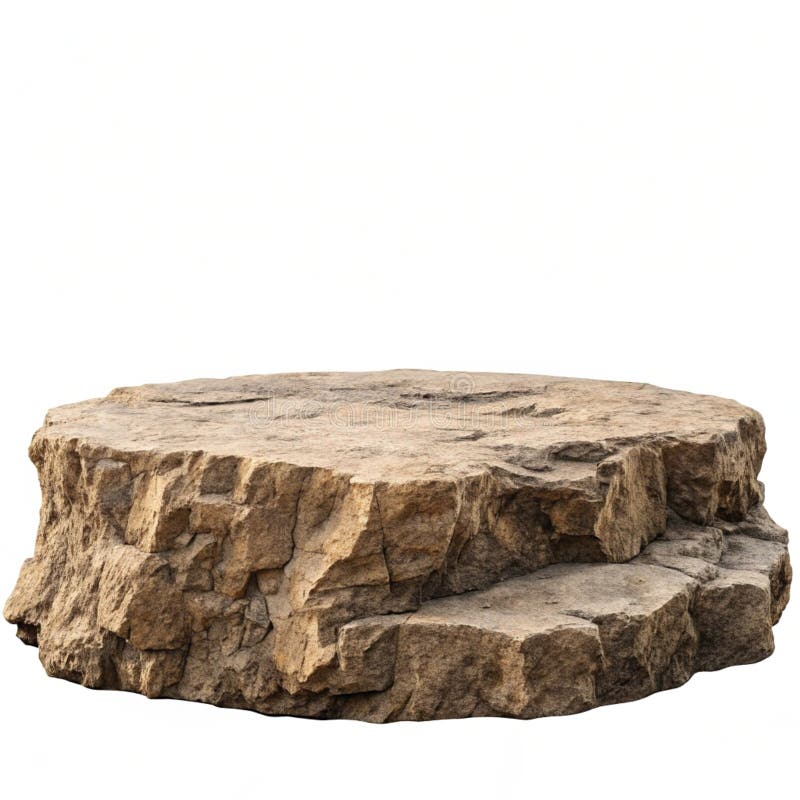 Stunning Rock Platform Podium Isolated on White Background Stock Illustration - Illustration of ...
