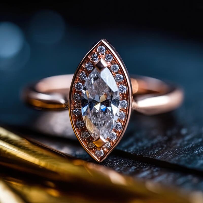A Stunning Rose Gold and Diamond Engagement Ring with a Unique and ...
