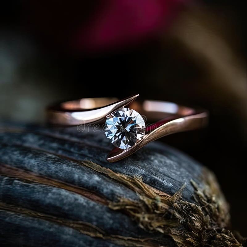 A Stunning Rose Gold and Diamond Engagement Ring with a Unique and ...