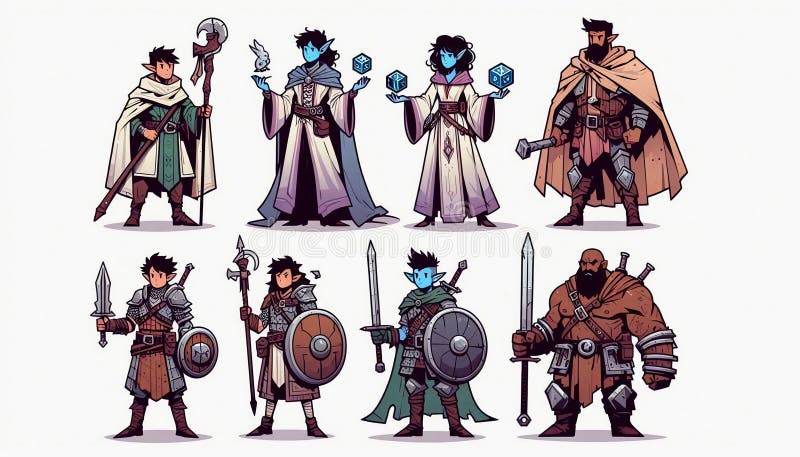 Stunning RPG Character Illustrations: Unique Classes & Roles Visualized ...