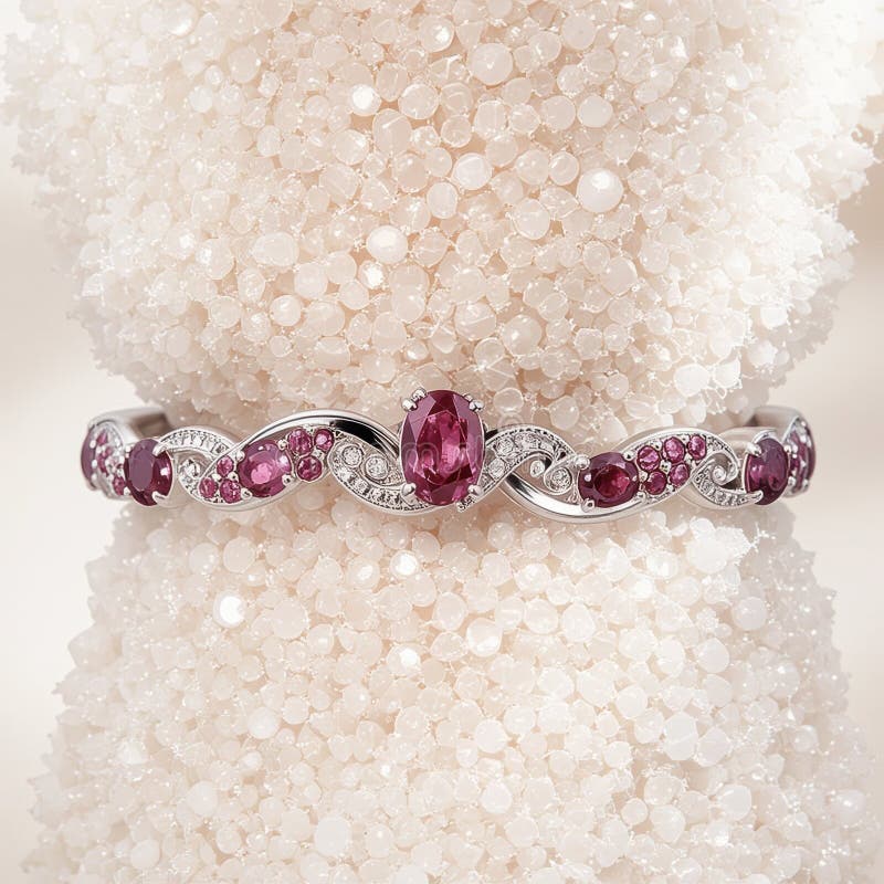 Stunning Ruby Bracelet Adorned with Sparkling Gemstones, Showcasing ...