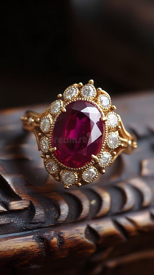 Stunning Ruby and Diamond Ring Photography-a Realistic Image Stock ...