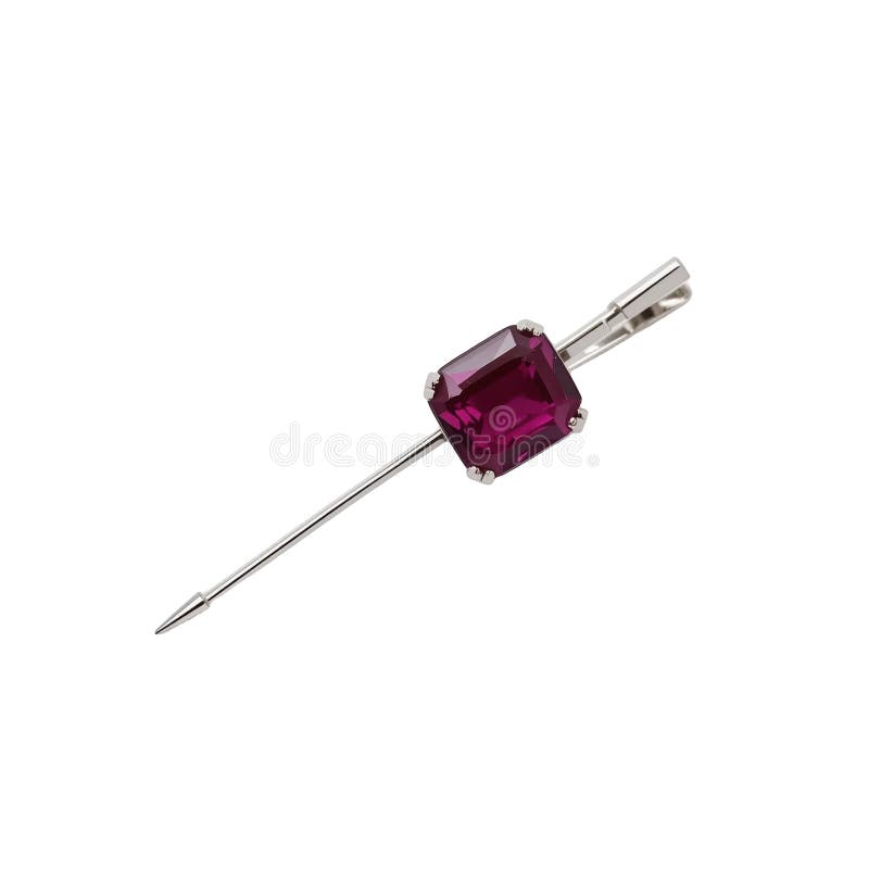 Stunning Ruby Tie Pin Crafted in Platinum, Showcasing Elegance and ...