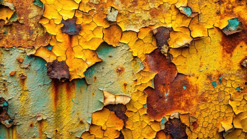 A Stunning Rusty Metal Texture Background Featuring Chipped Paint ...