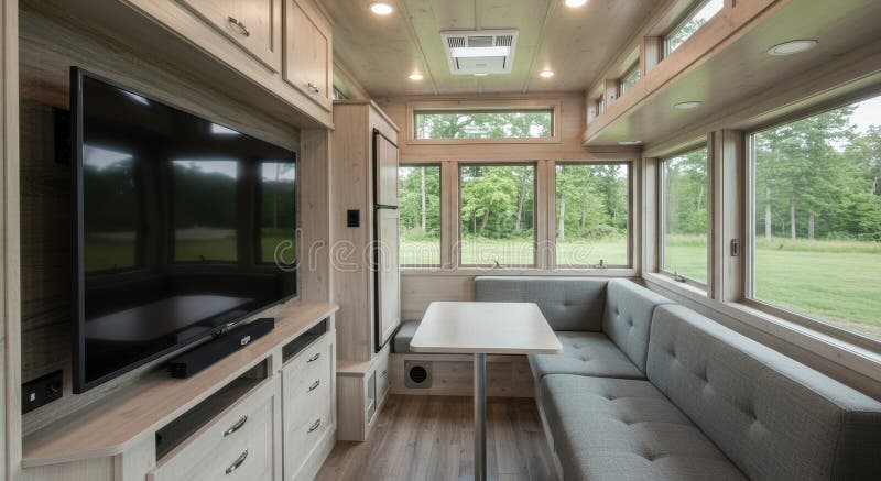 Luxury RV Interior Design stock illustration. Illustration of luxury ...