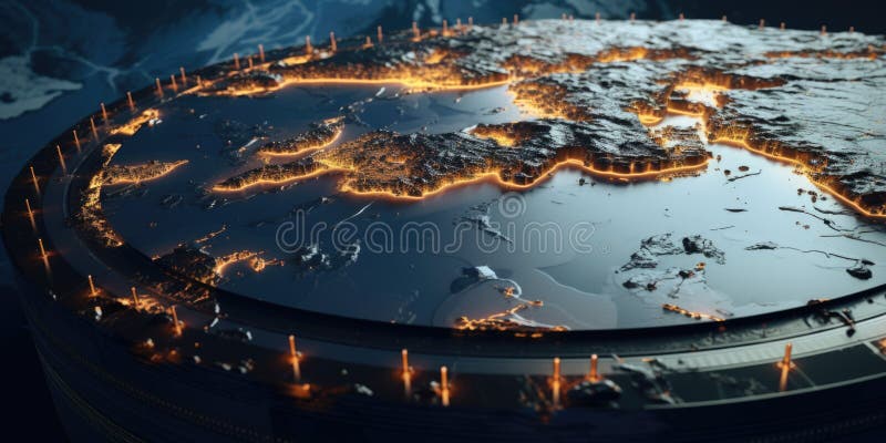 A Stunning Satellite View of Earth at Night. Perfect for Educational ...