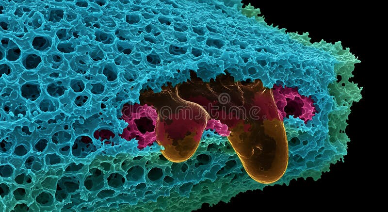 Microscopic Porous Scaffold Structure Stock Illustrations – 113 ...