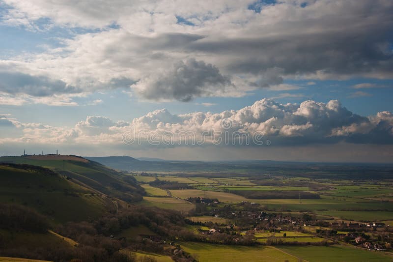 Stunning Scene Across Escarpment Landscape Stock Image - Image of ...