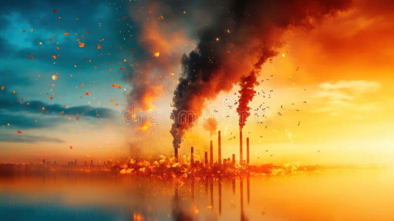 Stunning Scene of Pollution Impacting Biodiversity Stock Photo - Image ...