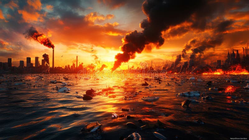 Stunning Scene of Pollution Impacting Biodiversity Stock Photo - Image ...