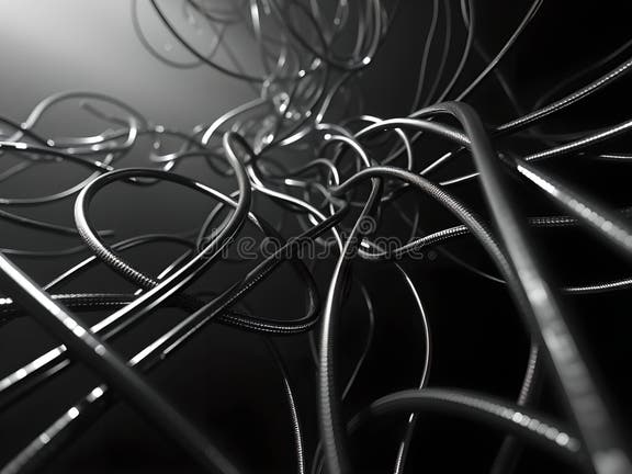 Stunning Sci-Fi 3D Render: Infinite Twisting Cables, Dramatic Shadows ...