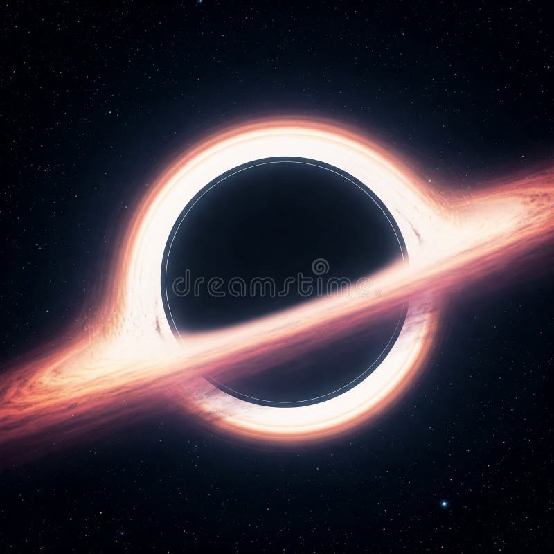 A Stunning Scientific Illustration Depicting a Supermassive Black Hole ...