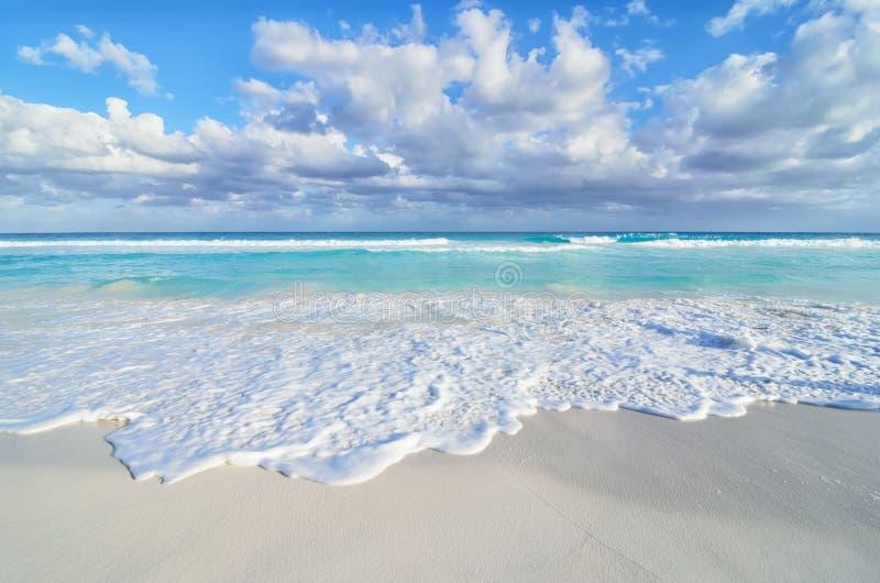 Stunning Sea View at Sandy Beach Stock Photo - Image of caribbean ...