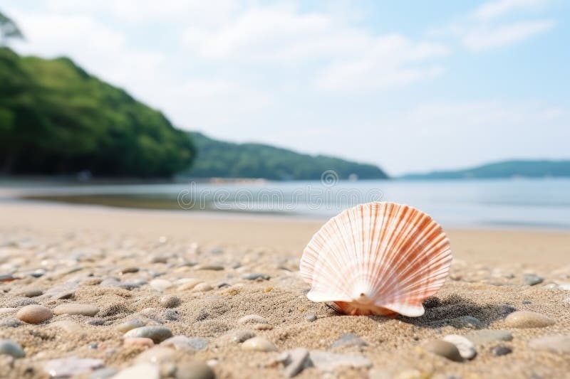 Stunning Seashell Washed Up on the Delicate Sand of a Dazzling ...