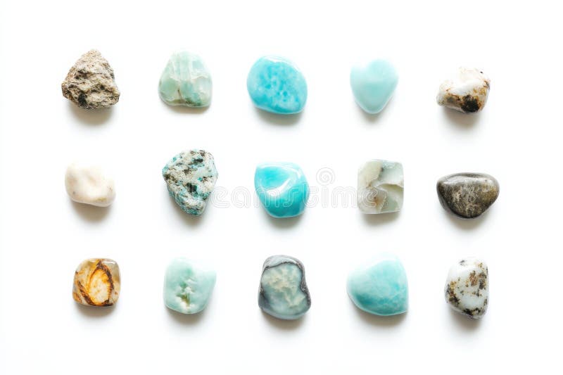 Stunning Selection of Larimar Stones Showcasing Unique Textures and ...