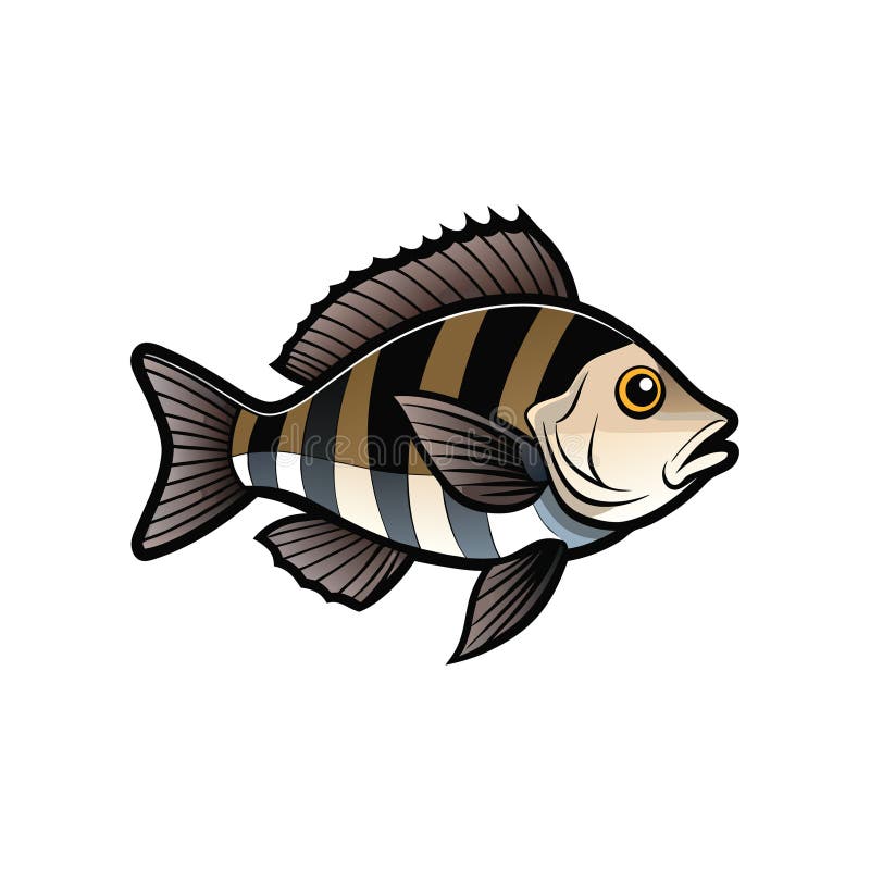 Stunning Sheepshead Depiction with Realistic Textures Stock Photo ...