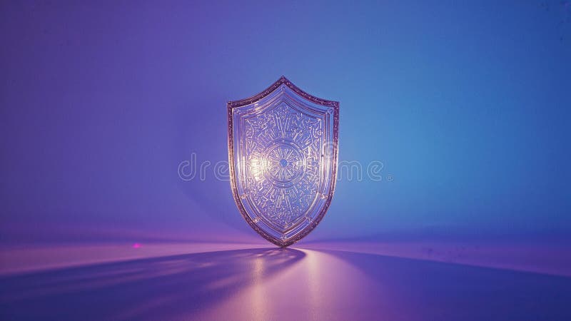 Stunning Shield Barrier Positioned Against a Colorful Backdrop with ...