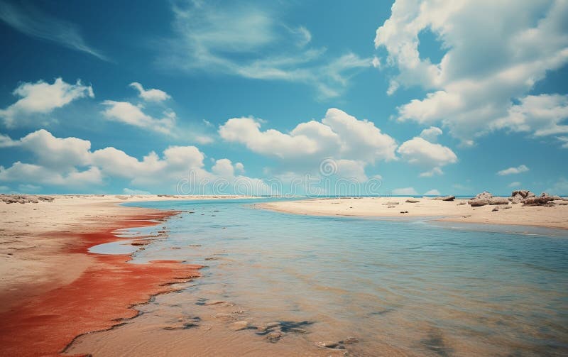 Stunning Shots of an Empty Beach S Serene Beauty. Generative AI Stock ...
