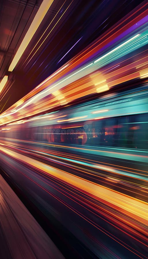 Stunning Side View of a Train in Motion, Set Against a Beautifully ...