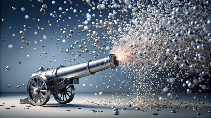Stunning Silver Confetti Cannon Explosion a Modern Festive Design ...