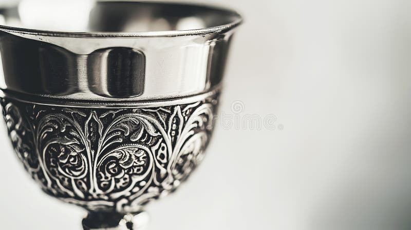 Exquisite Silver Goblet Embellished with Intricate Floral Patterns ...