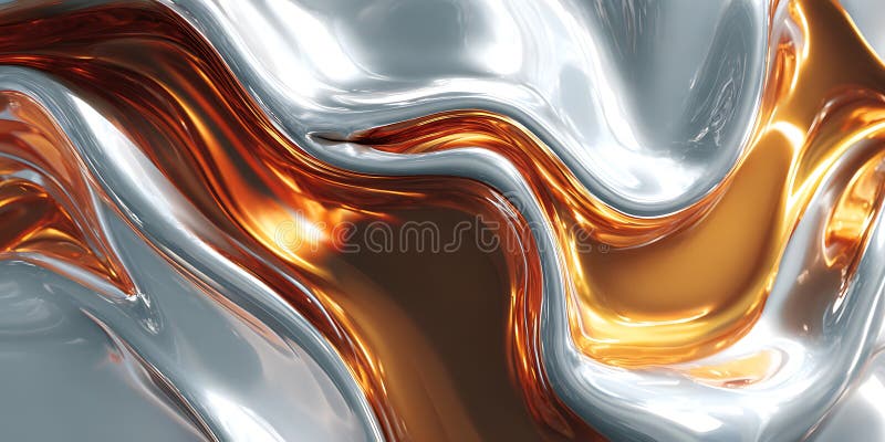 Stunning Silver and Gold Abstract Texture Liquid Metal Swirls Stock ...