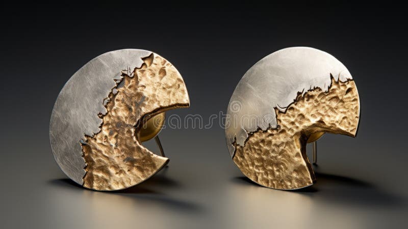 Stunning Silver and Gold Earrings: Irregular Structures with Exquisite ...