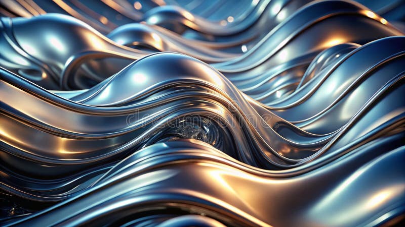 Stunning Silver Liquid Metal Waves a Luxurious Abstract Background for ...