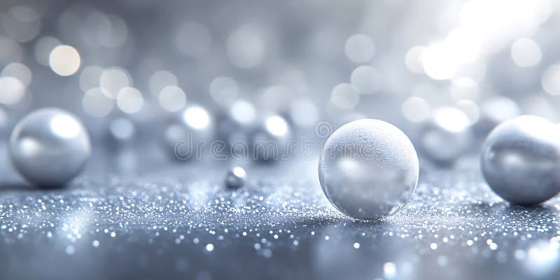 Stunning Silver Pearls Sparkling Background Image Stock Illustration ...