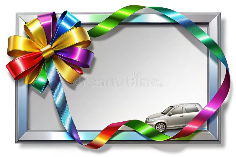 Stunning Silver Ribbon Page Border a Vibrant Abstract Design with ...