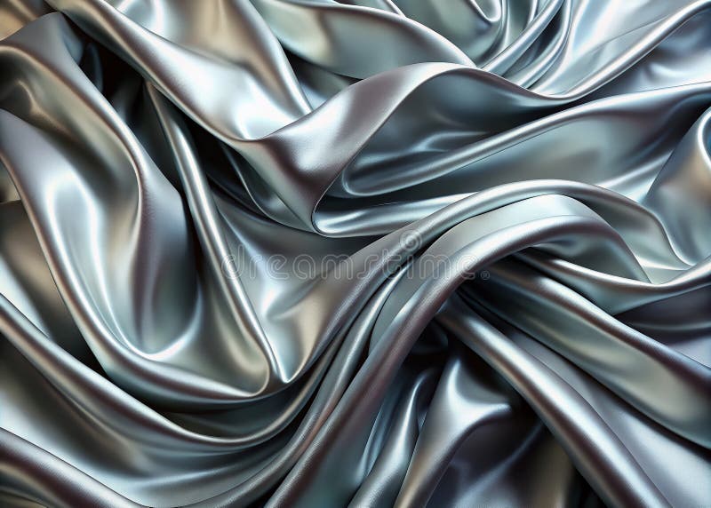Stunning Silver Satin Drapery: a Luxurious 3D Render with Exceptional ...
