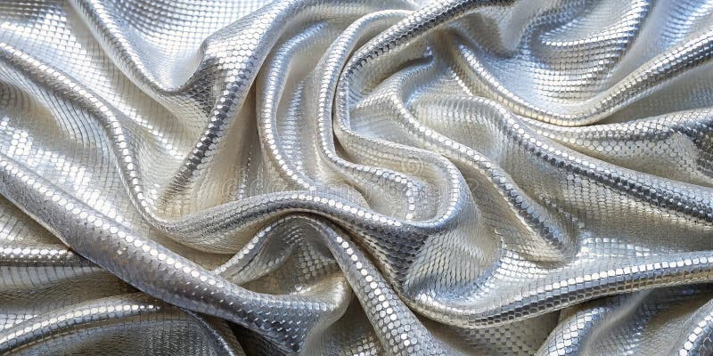 Stunning SilverWhite Lurex Fabric Texture with Metallic Threads and ...