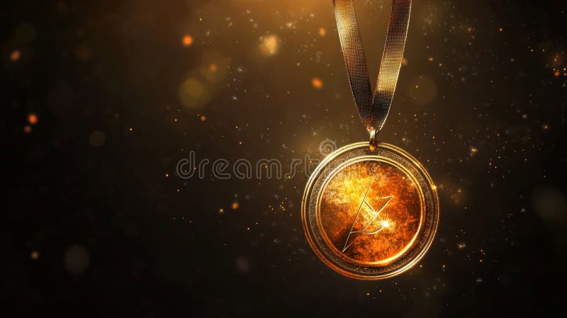 Stunning Simple Medal Design Featuring Glowing Accents and Sparkles on ...
