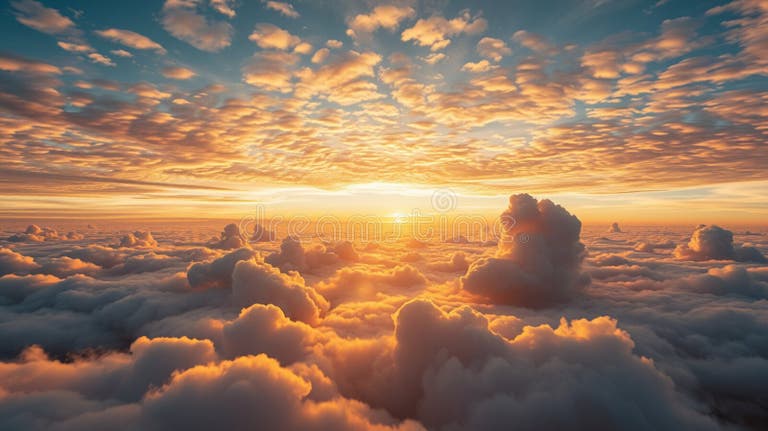 Stunning Sky Gradient with Dramatic Cloud Formations - No 288, AI Generated Stock Illustration ...