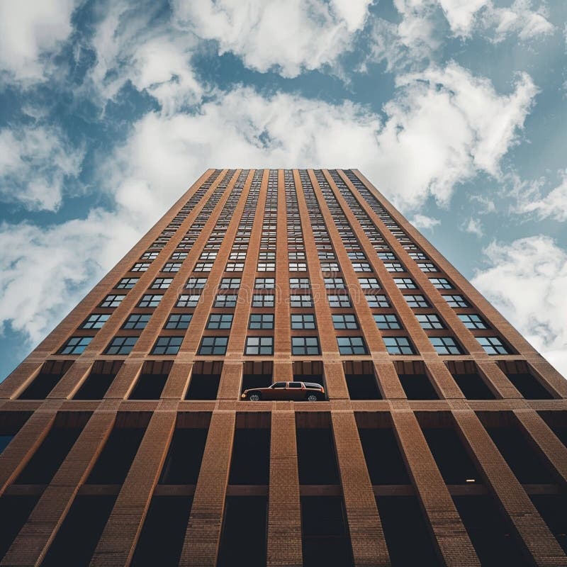 Stunning Skyline View Featuring a Sleek Car Against a Backdrop of a ...