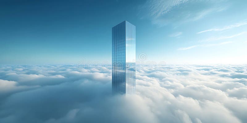 Stunning Skyscraper Above the Clouds Modern Architecture Image Stock ...