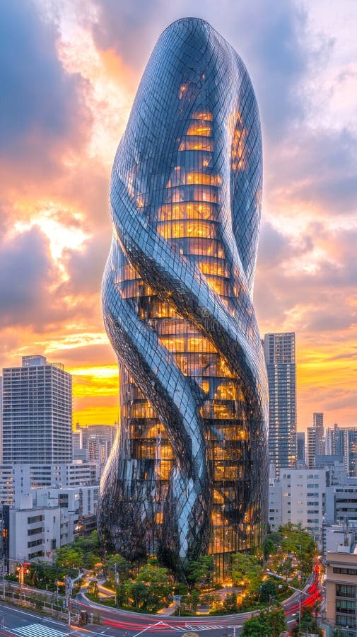 This Stunning Skyscraper Features a Unique Twisting Design, Capturing ...