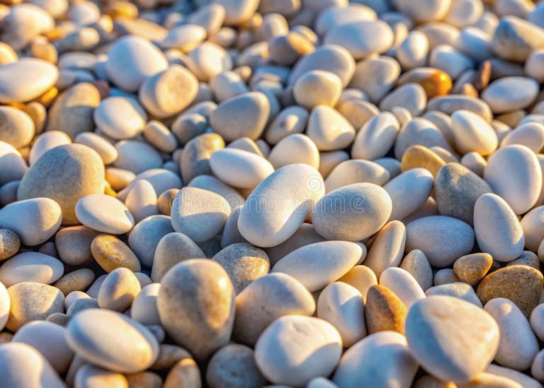 Stunning Smooth White Pebbles a Natural Texture Background Displaying a ...
