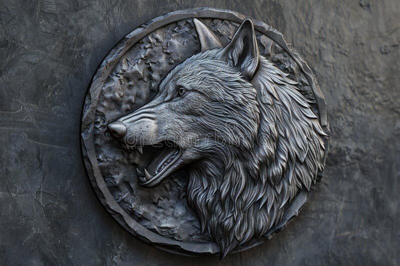 Stunning Snapshot an Abstract Wolf Howling Round Design, High Quality ...