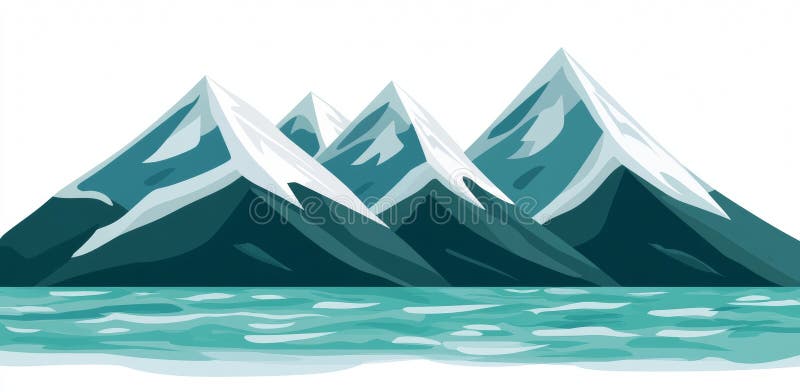 A Stunning Snow-dusted Mountain Range Beneath an Unclouded Sky Stock ...